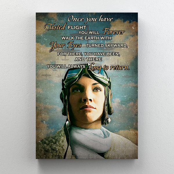 Trinx A Pilot Woman On Sky Background Once You Have Tasted Flight 1